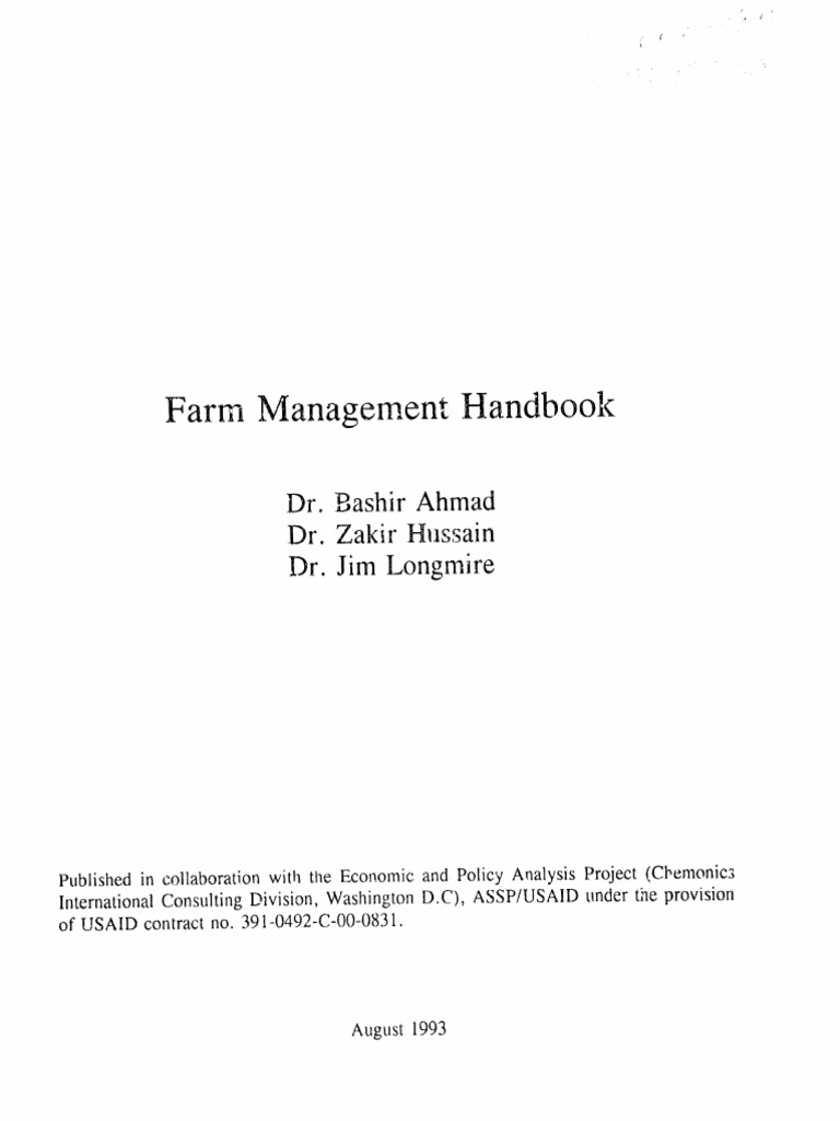 Farm Management Handbook | PDF | Gross Margin | Farms