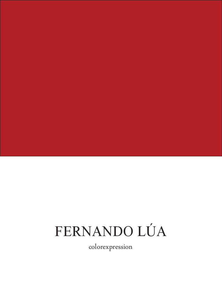 Catalogo Fernando Lúa I | PDF | Color