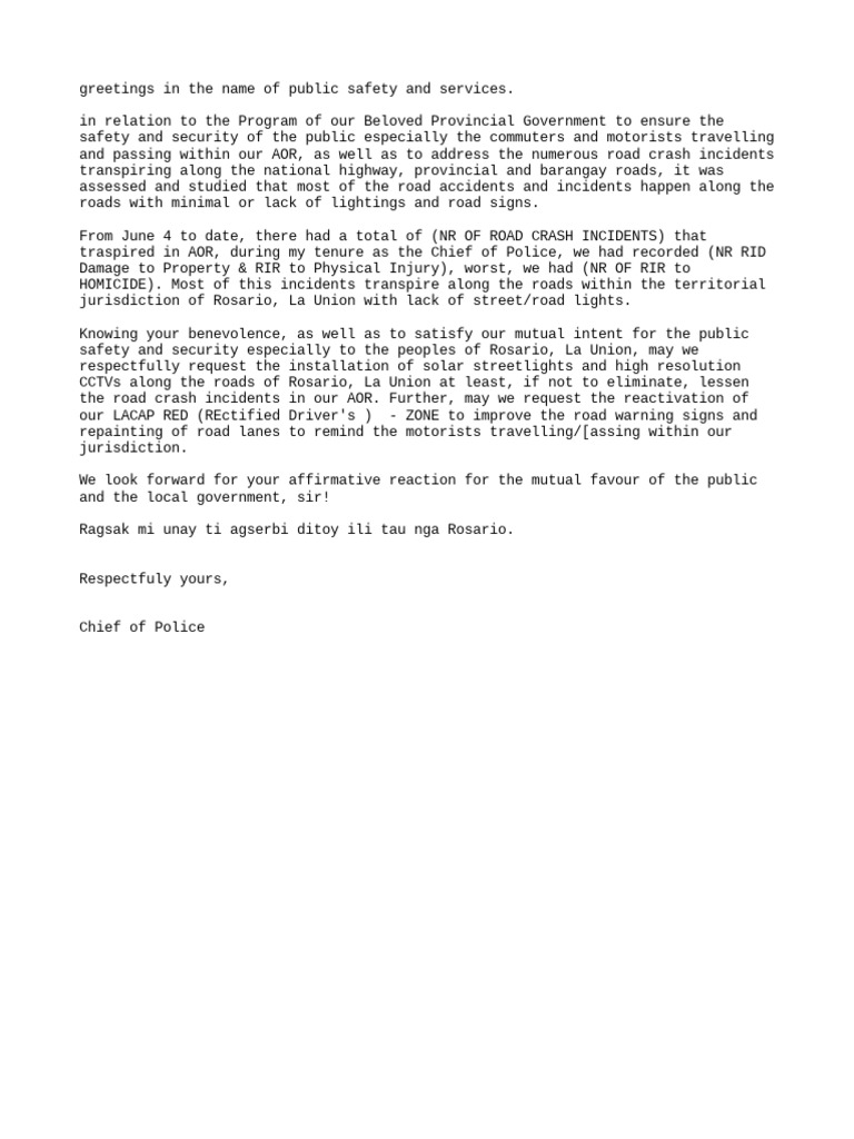 Letter Request | PDF