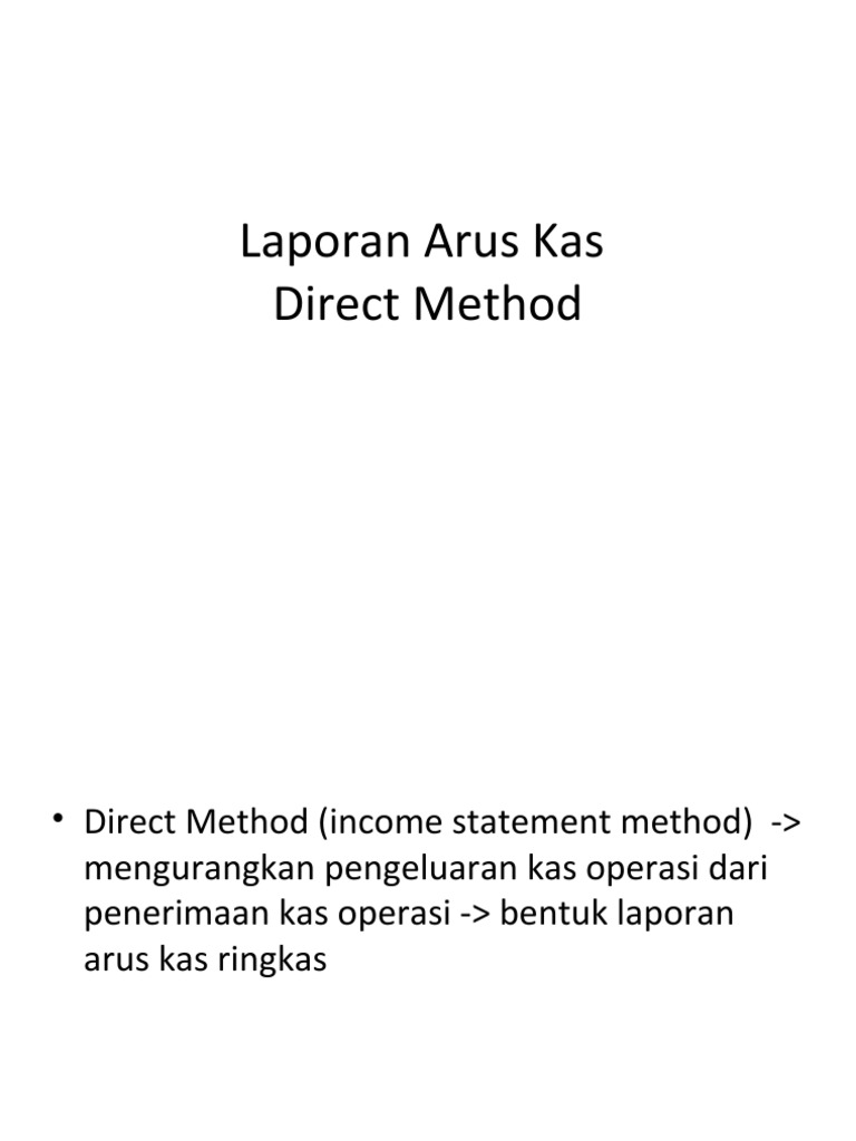 Direct Method Cash Flow Analysis | PDF | Expense | Revenue