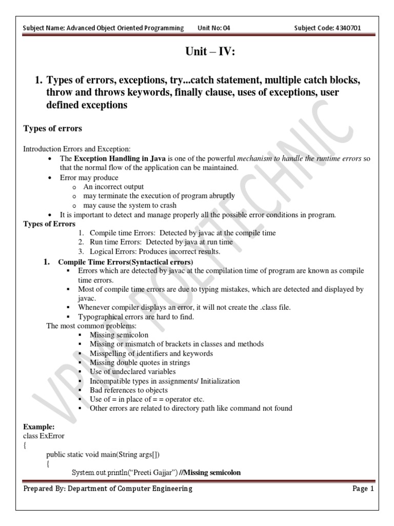 Java Unit4 | PDF | Java (Programming Language) | Programming