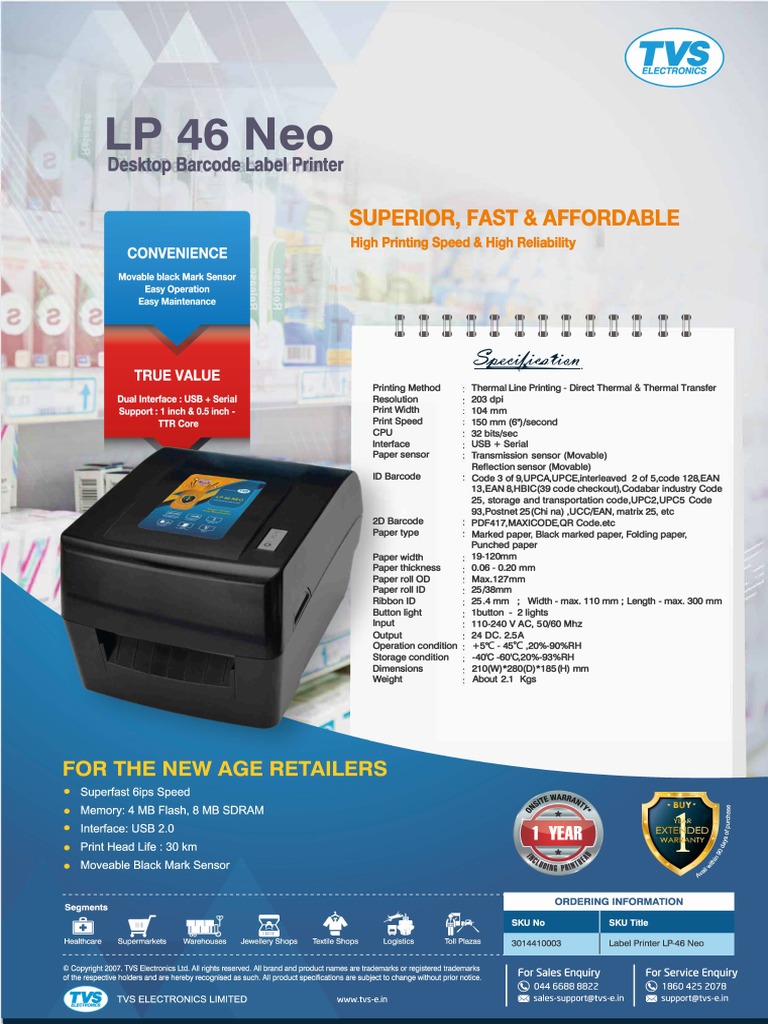 LP 46 Neo Brochure | PDF | Barcode | Encodings