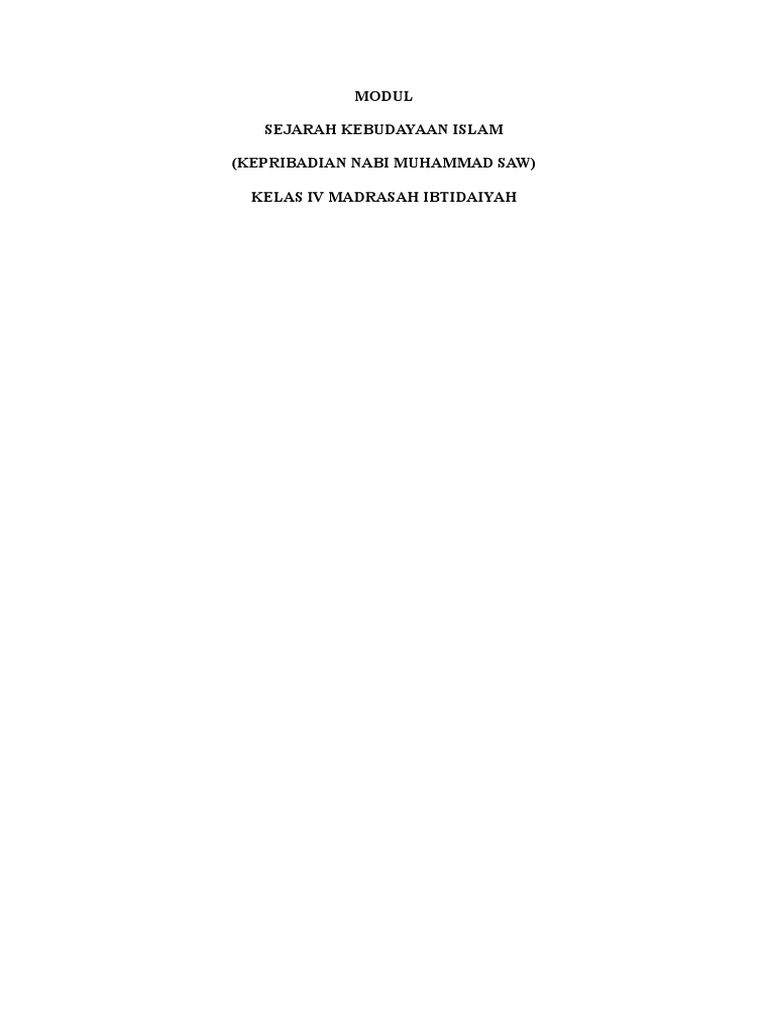 MODUL SKI MUSLINI | PDF