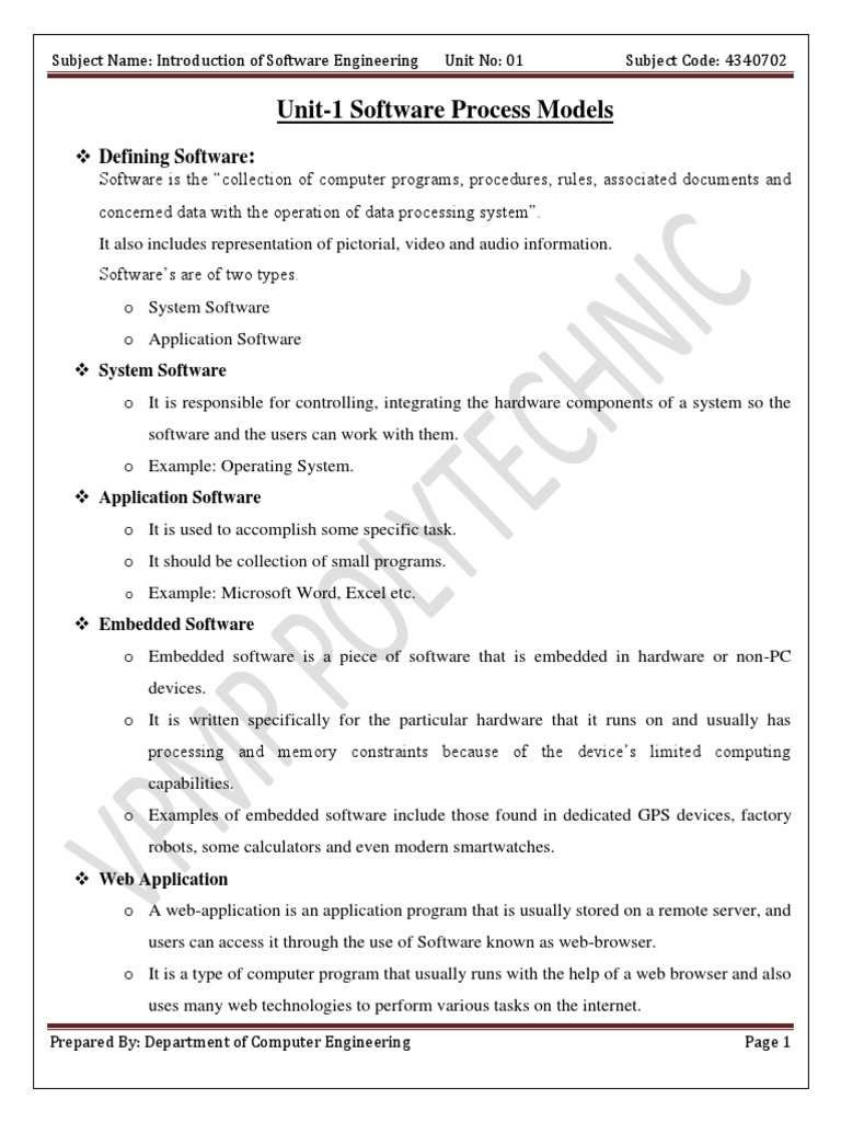 Unit 1 Software Process Models | PDF | Scrum (Software Development) | Agile Software Development
