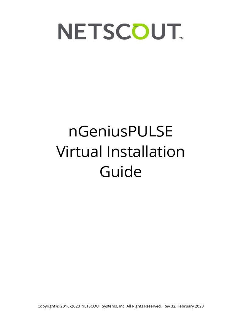 NGeniusPULSE Virtual Install Guide | PDF | Virtualization | Virtual Machine