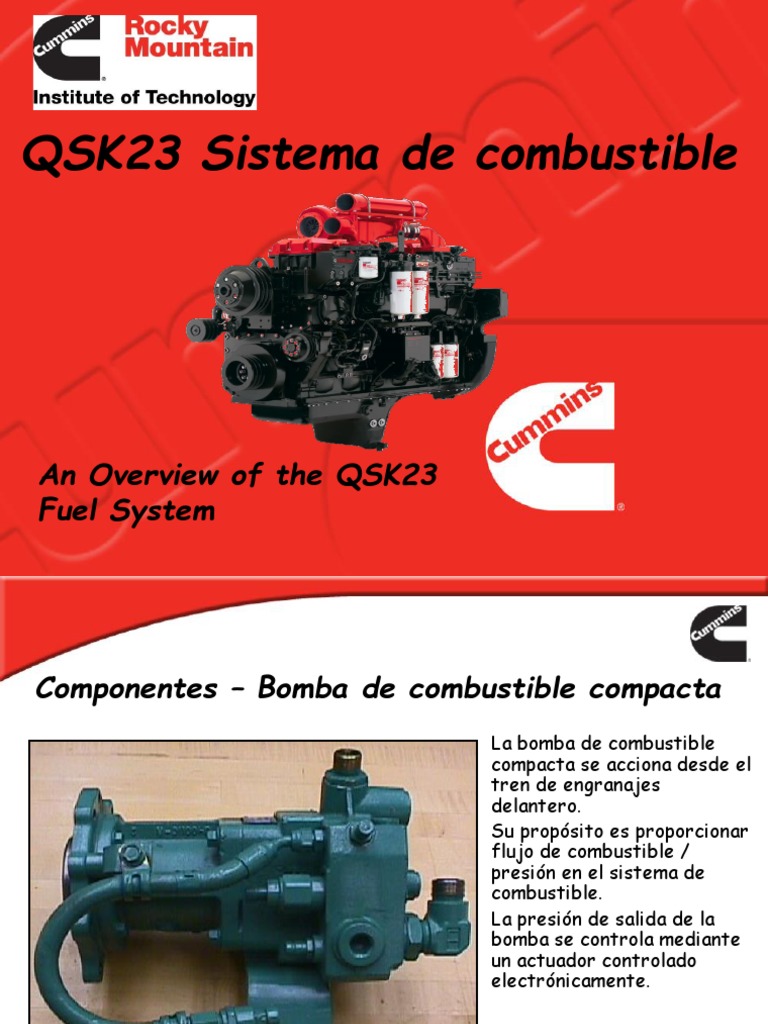 SP QSK23 - Combustible-1 | PDF | Inyección de combustible | Bomba