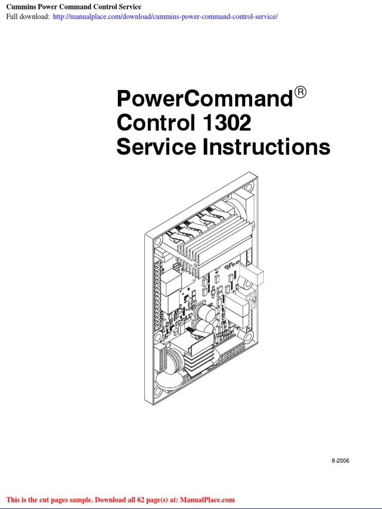 Cummins Power Command Control Service | PDF | Menu (Computing ...