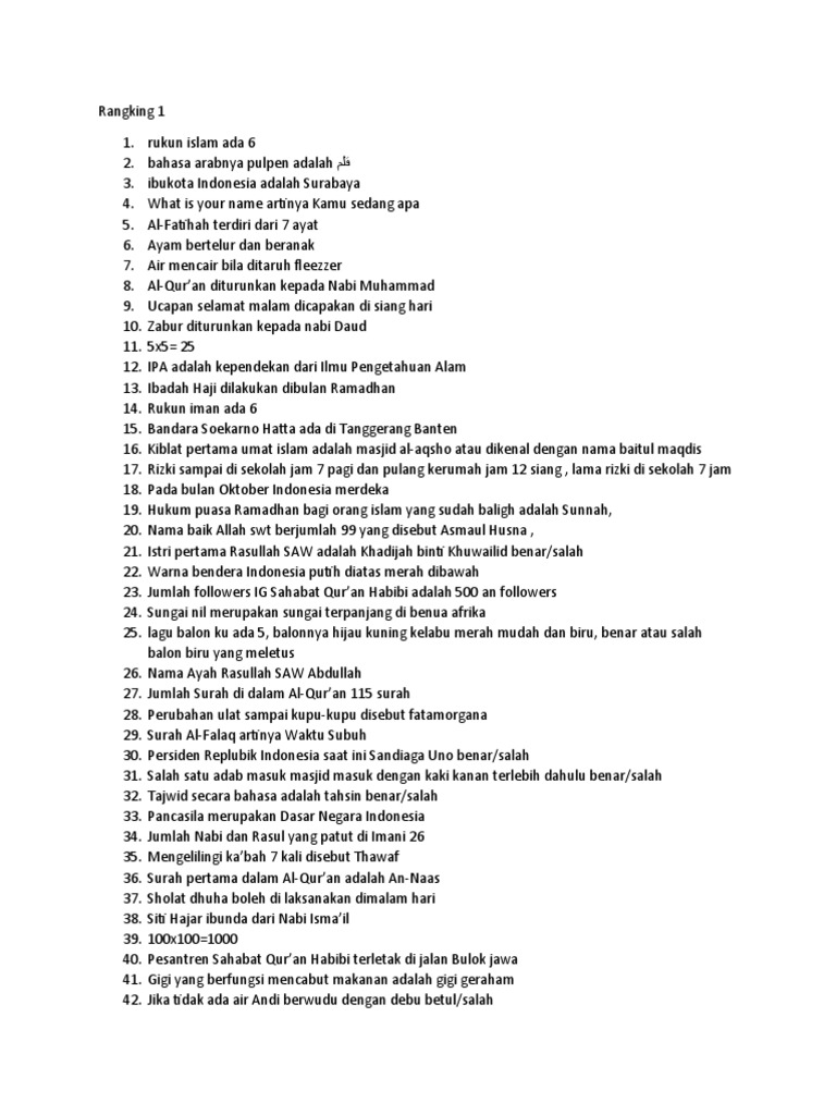 Rangking 1 | PDF