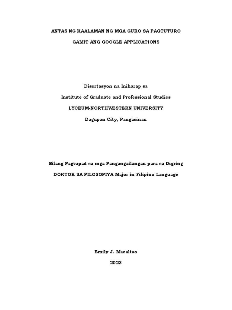 Antas NG Kaalaman NG Mga Guro Sa Pagtuturo | PDF
