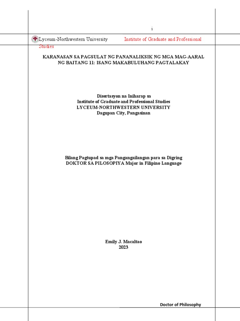 Dissertation Title 1 | PDF