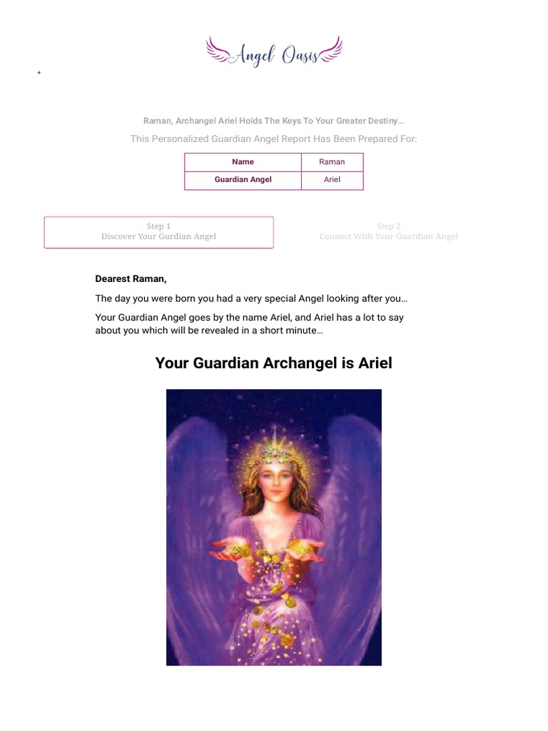 Archangel Ariel | PDF | Angel | Guardian Angel