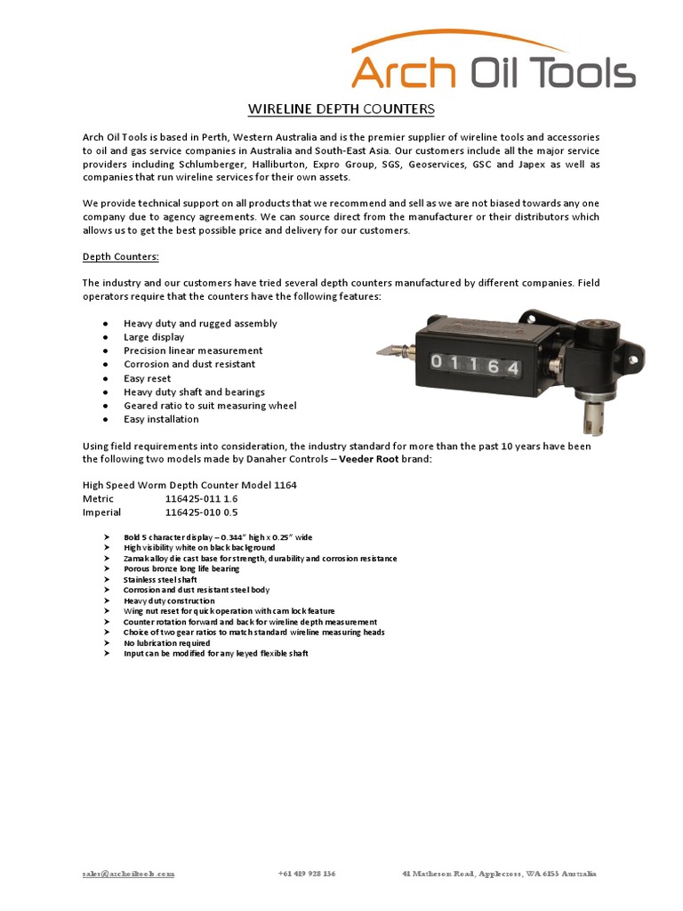 Wireline Depth Counters | PDF