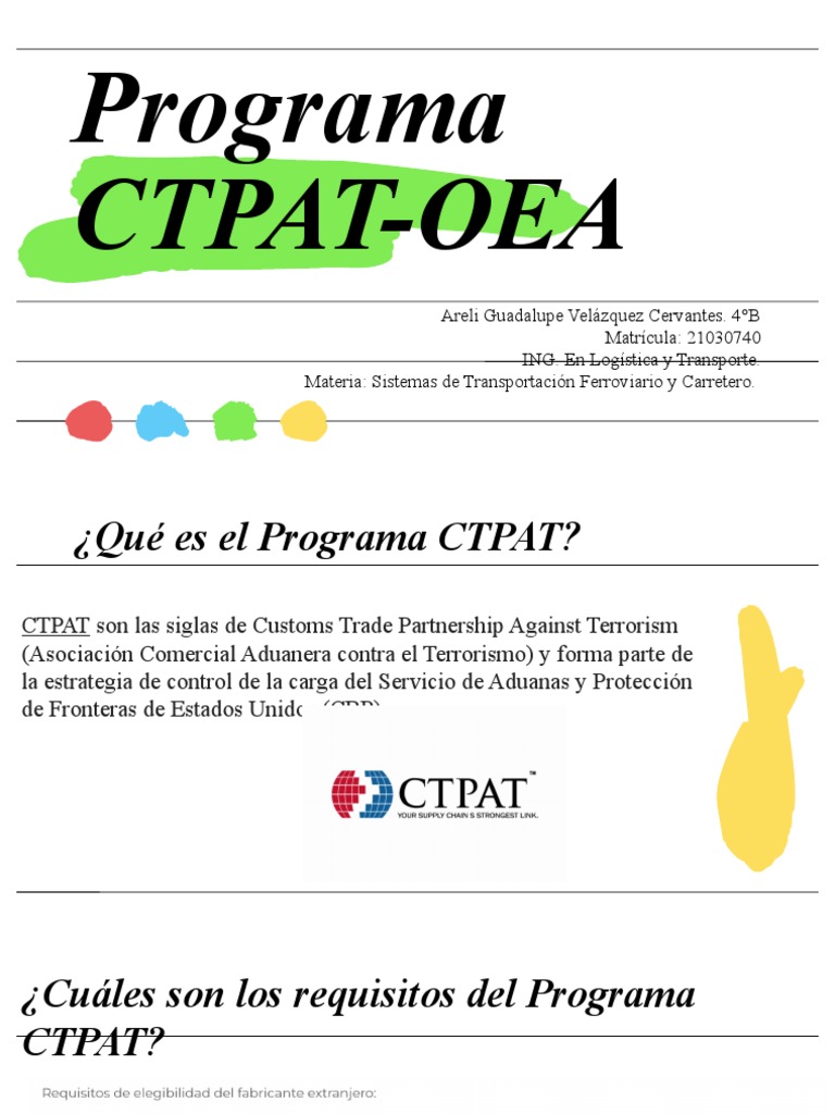 Programa Ctpat - Oea - Agvc | PDF