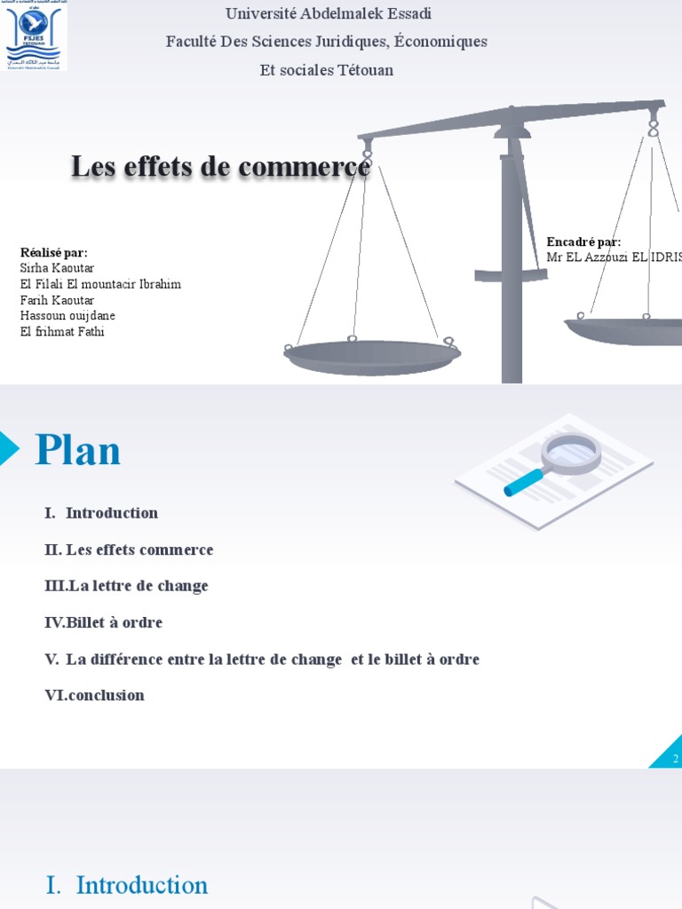 Les Effets de Commerce PPT Fin | PDF