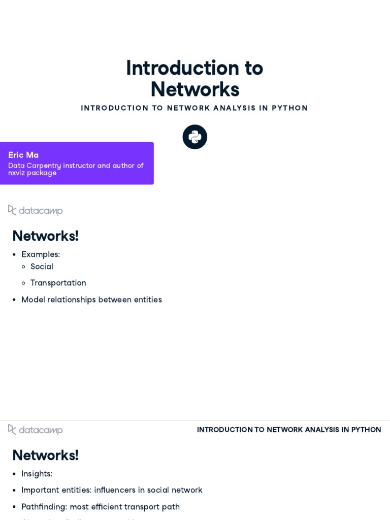 Introduction To Network Analysis in Python Chapter1 | PDF