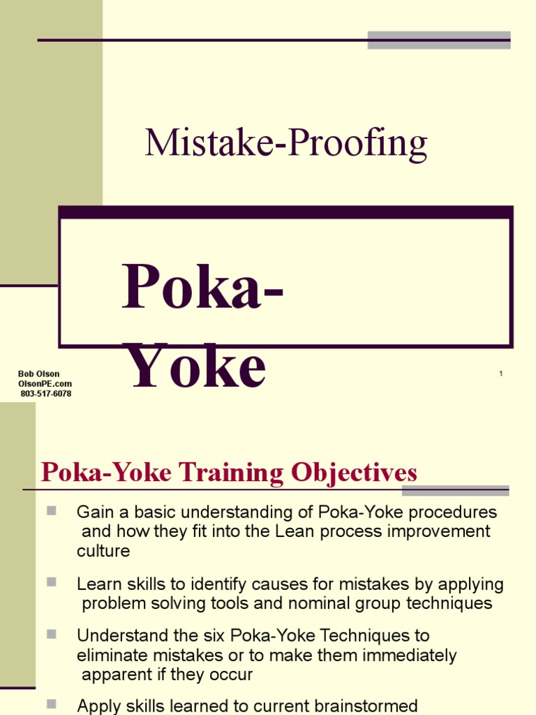 Poka Yoke 2 | PDF
