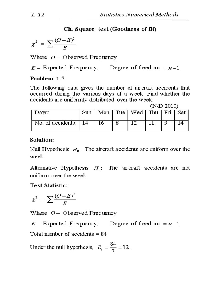 U1 Chi Square Test | PDF | Statistical Significance | Chi Squared Test
