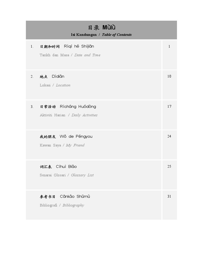 Mandarin II Module | PDF