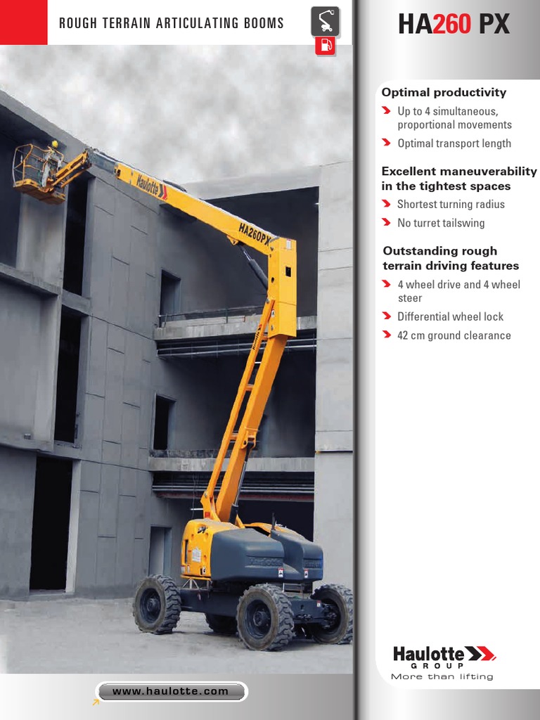 Haulotte HA260 PX Specifications | PDF | Vehicles | Transportation ...