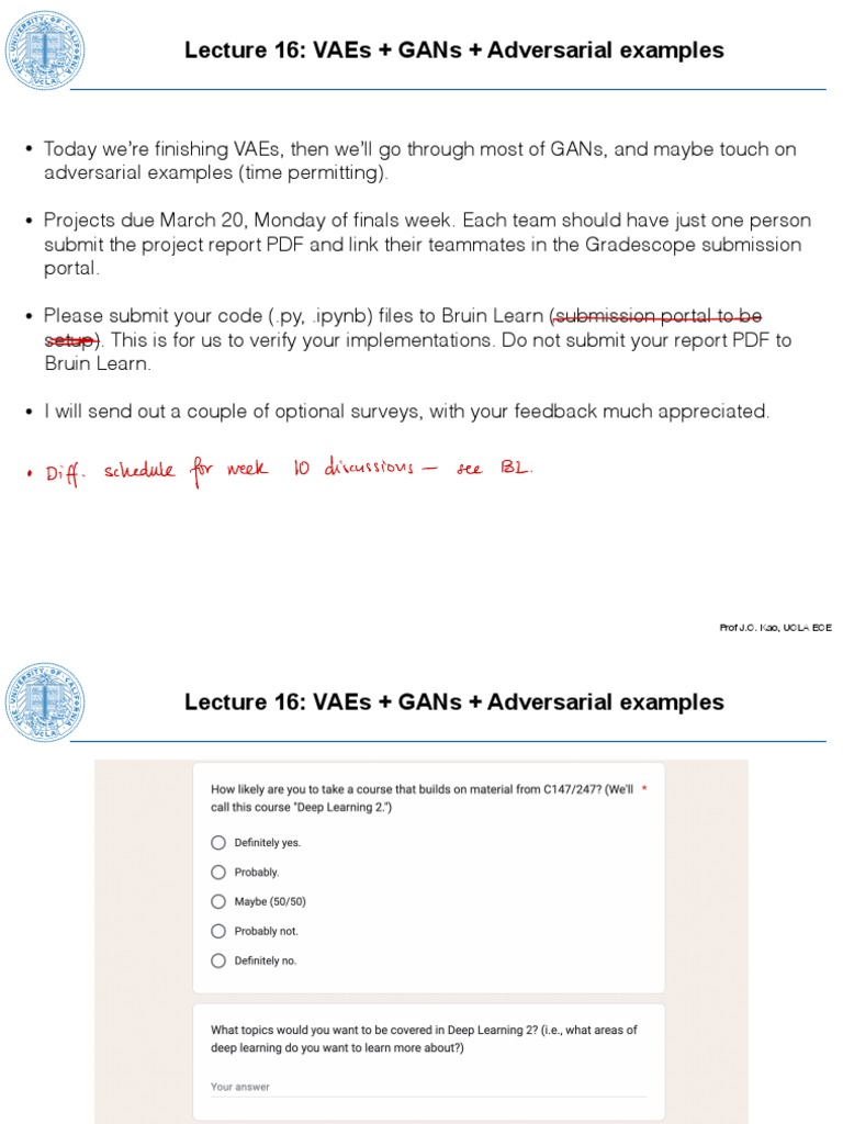 Lecture16 Vaes+Gans | PDF