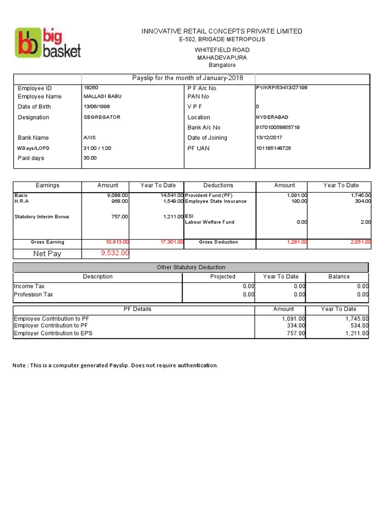 Payslip | PDF