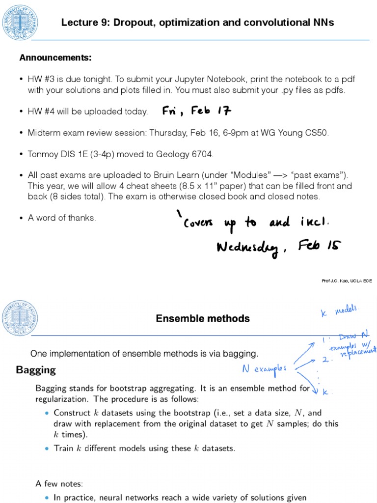 Lecture9 Dropout Optimization Cnns | PDF | Artificial Neural Network | Algorithms And Data ...