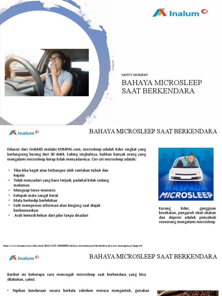 Safety Moment - Bahaya Microsleep | PDF