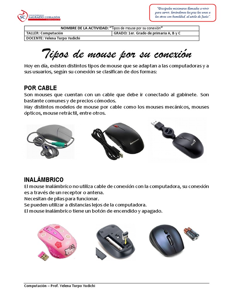 Tipos de Mouse Por Su Conexion | PDF