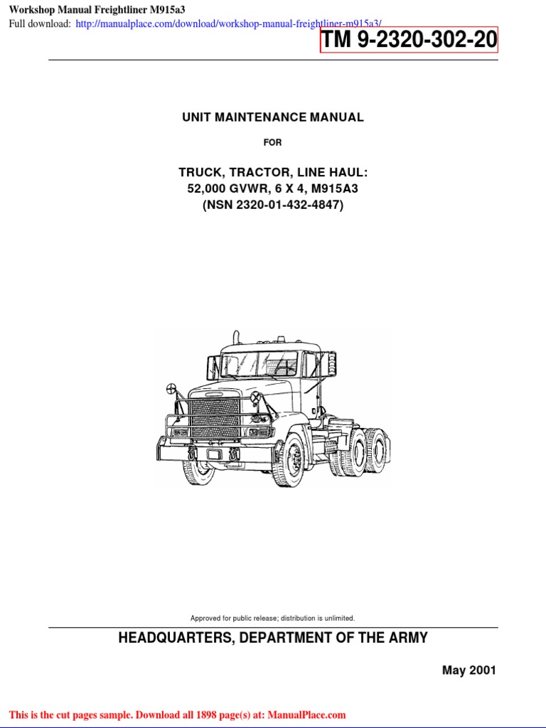 Workshop Manual Freightliner M915a3 | PDF | Anti Lock Braking System ...