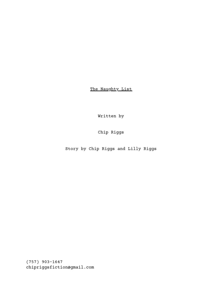 The Naughty List - Chip Riggs | PDF | Santa Claus | Bedroom