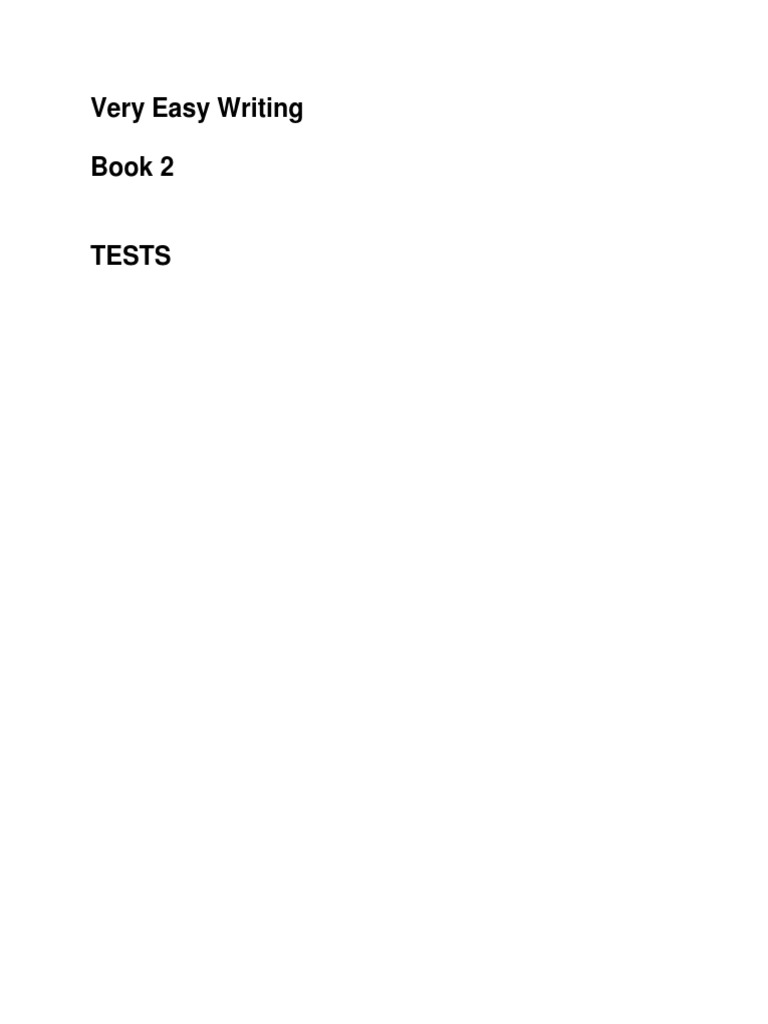 Very Easy Writing Book 2 Tests | PDF