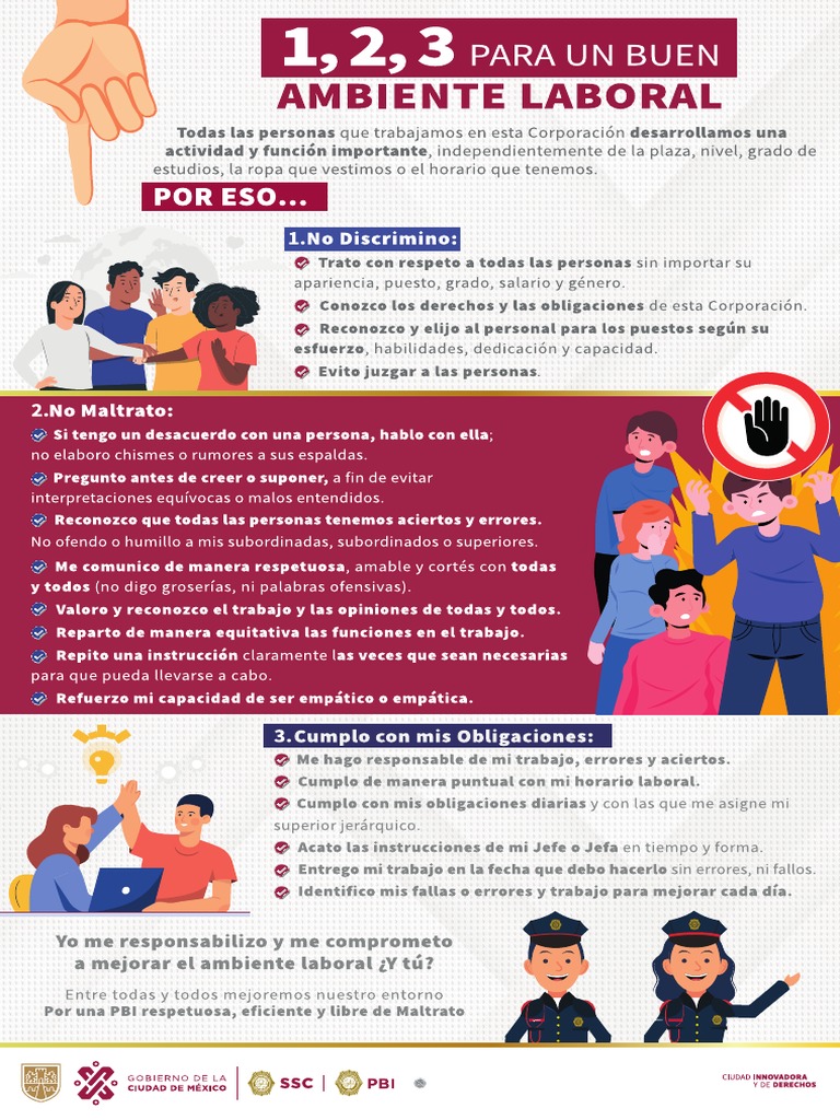 Infografia-123 Por Un Buen Ambiente Laboral VF | PDF