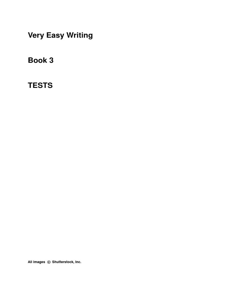 A1 Level Very Easy Writing Tests | PDF | Cognition | Human Communication