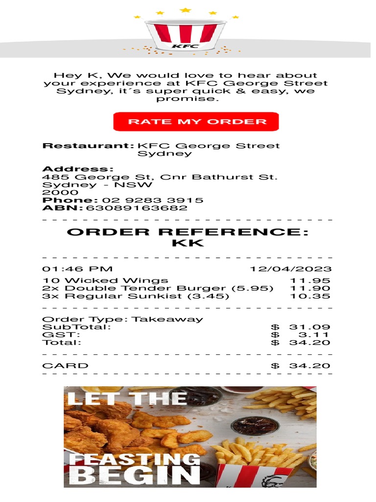 KFC George St. Feedback Request | PDF | Home & Garden | Technology ...
