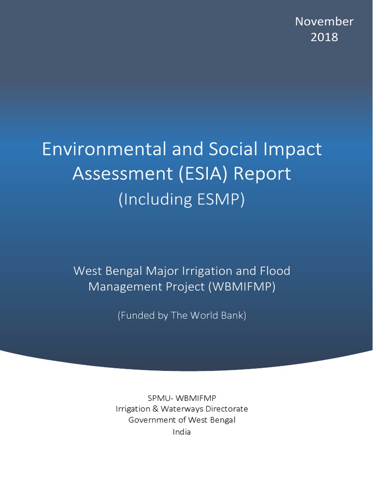 West Bengal Flood Management ESIA Report | PDF | Environmental Impact ...