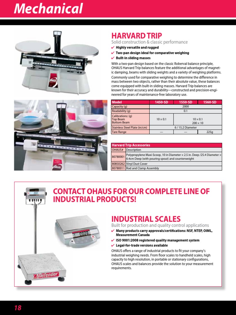25 Ohaus Laboratory Brochur | PDF | Weighing Scale | Weight