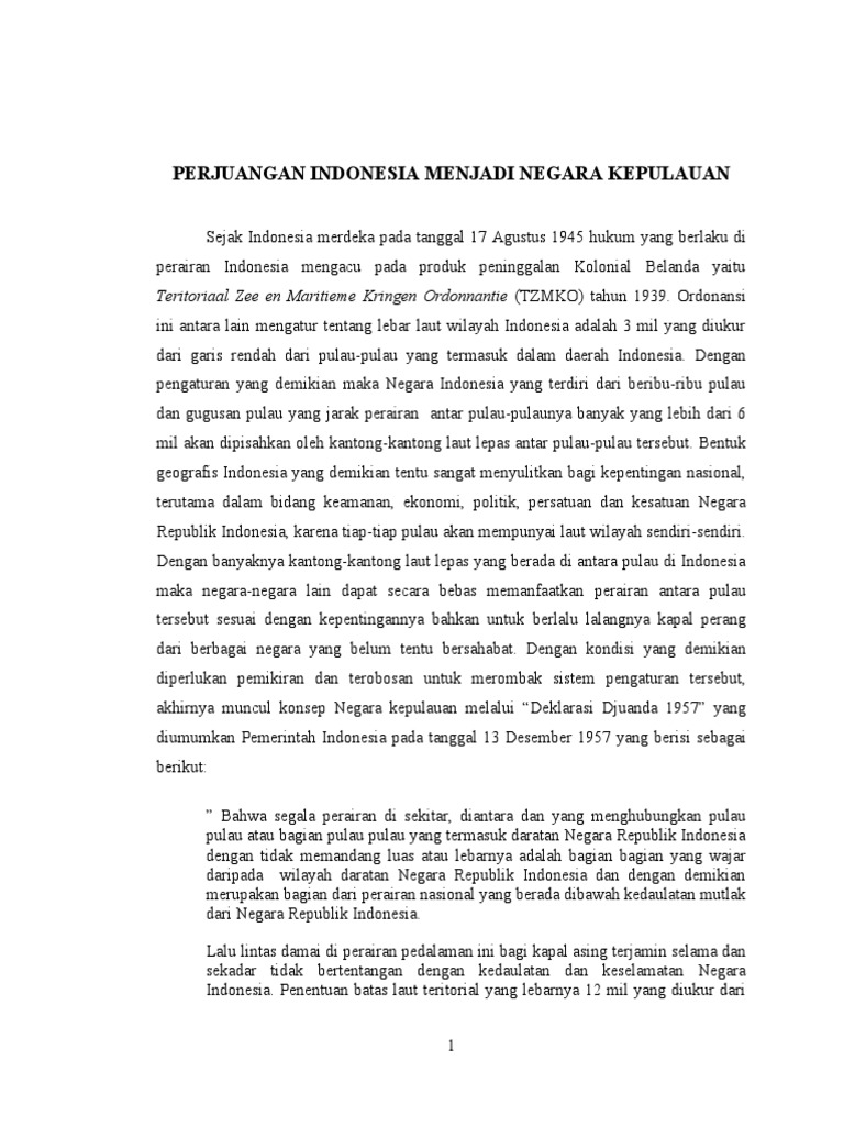 Deklarasi Djuanda dan Negara Kepulauan | PDF