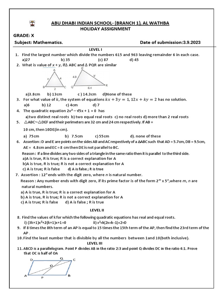 Updated Holiday HW | PDF | Numbers | Mathematics