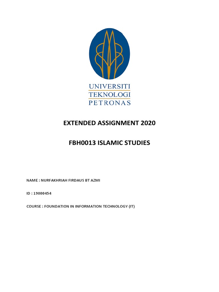 Extended Assignment (Islamic Studies) | PDF | Sharia | Adultery