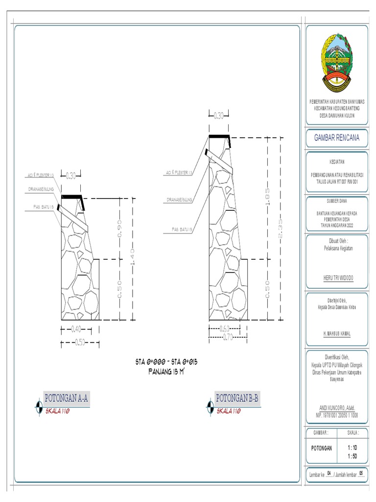 Ded Talud Jalan Desa Dawuhan Kulon-Model3 | PDF