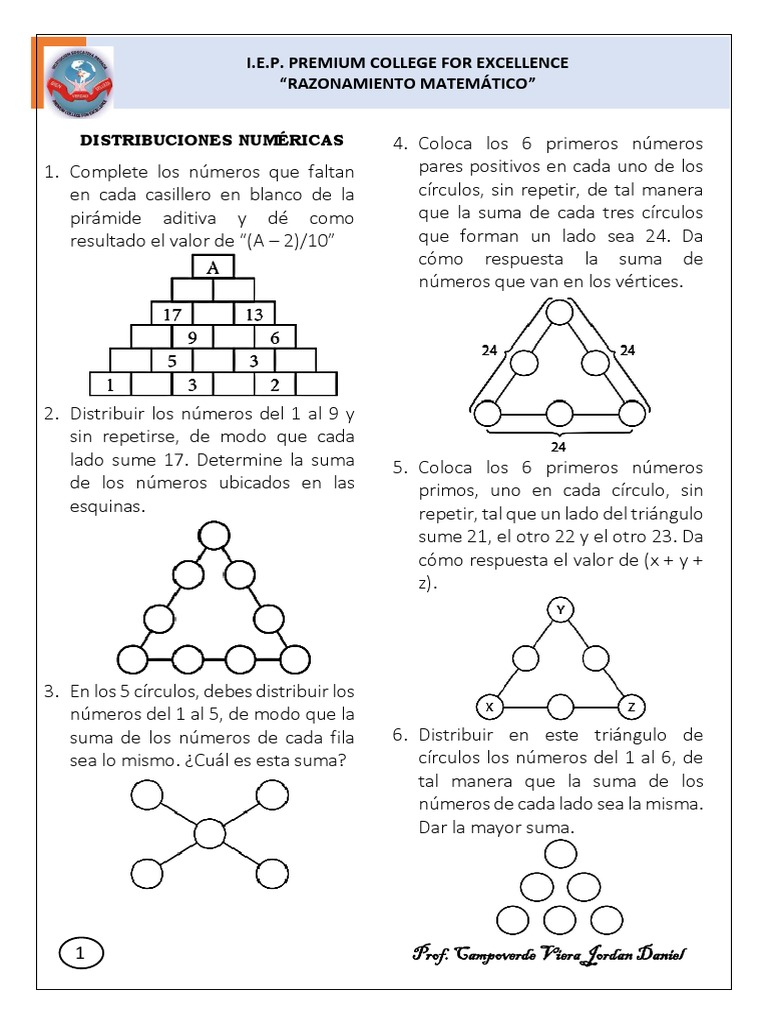 Distribuciones Numéricas y Ejercicios | PDF