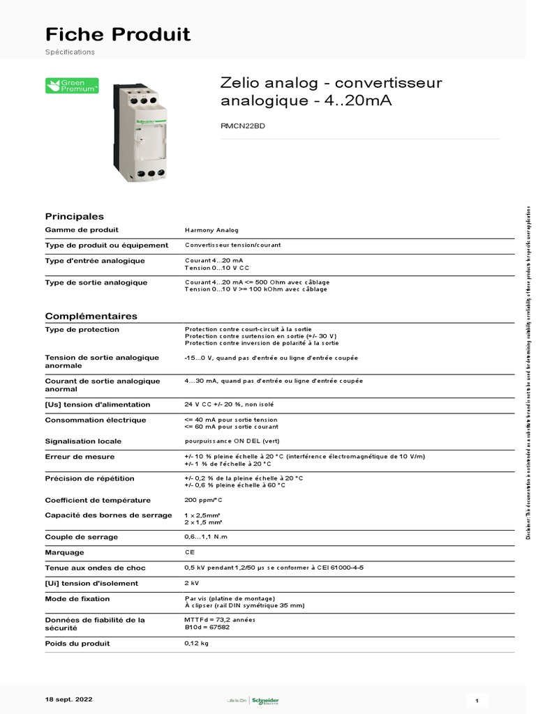 Harmony Analog - RMCN22BD | PDF | Électricité