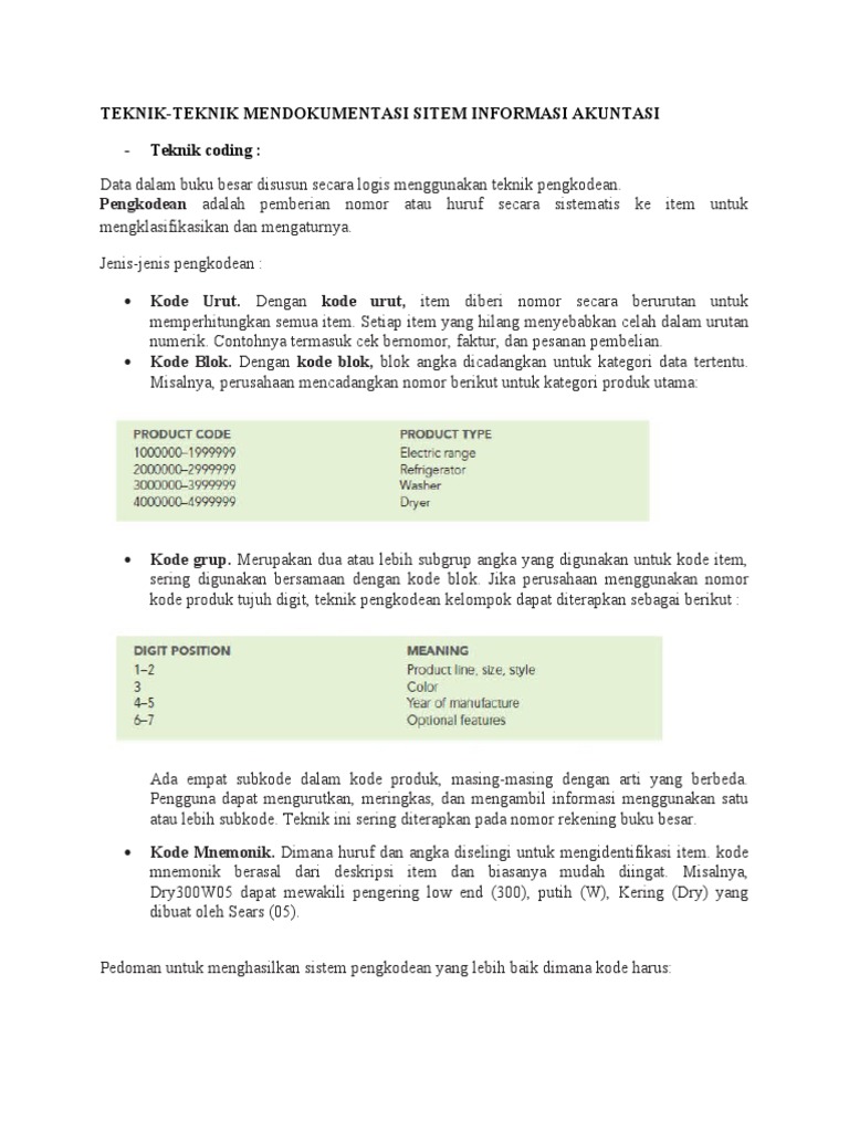 materi flowchart dan coding sistem akuntansi | PDF