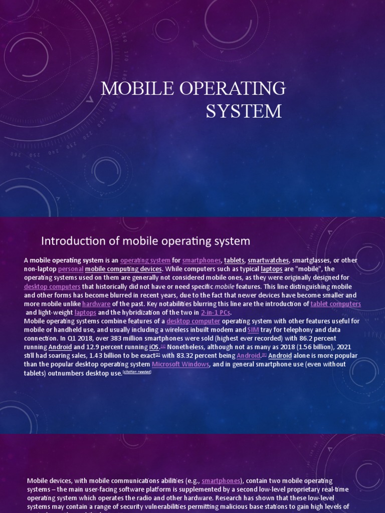 Mobile Operating System | PDF