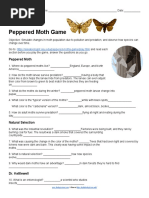 Peppered Moth Game and Lab Guide | PDF | Evolutionary Biology | Biology