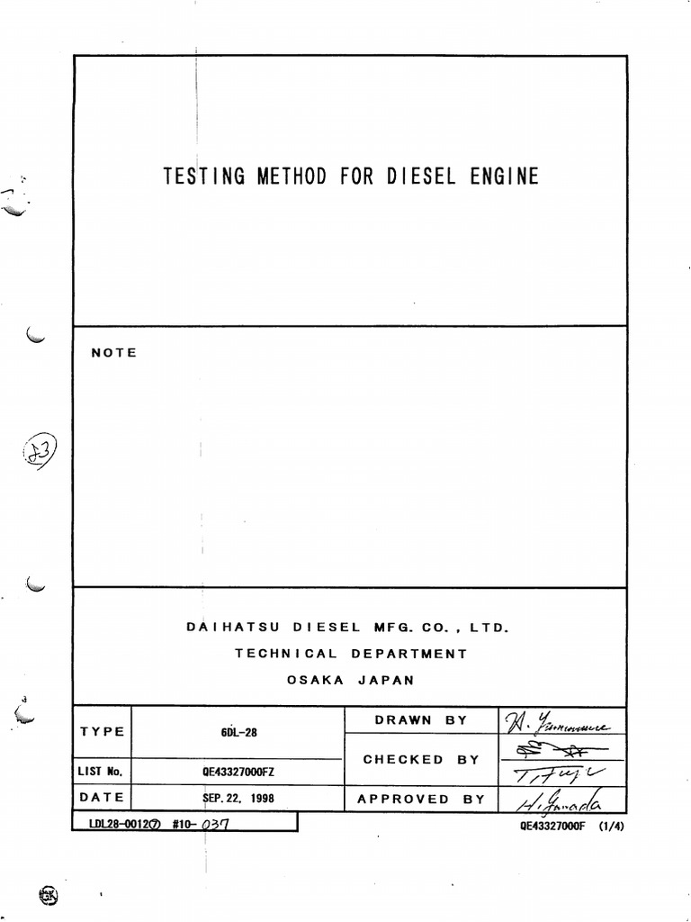 Daihatsu 6DL 28 | PDF