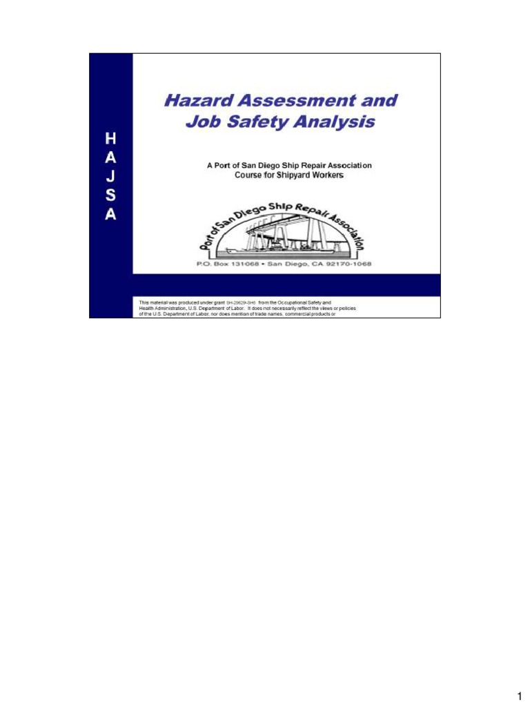 HAZARD ANALYSIS AND JSA Training Manual | PDF