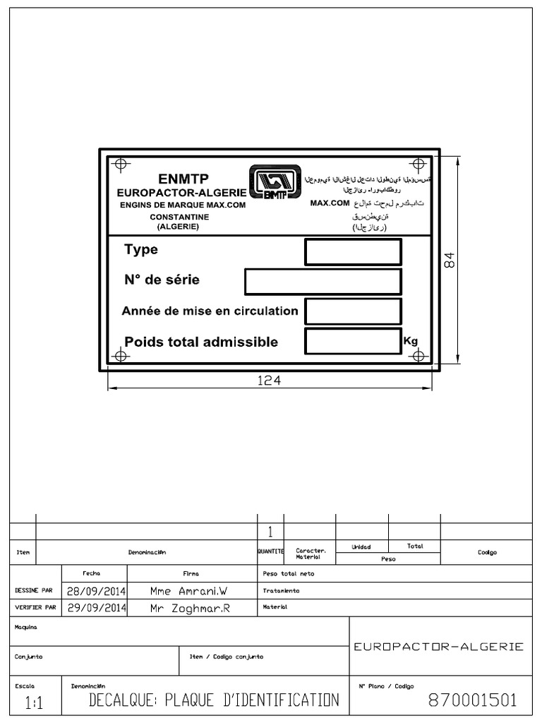 Plaque Signalitique | PDF