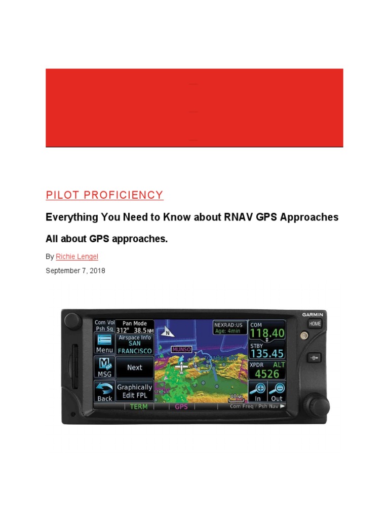Rnav Approaches | Download Free PDF | Aviation | Measuring Instrument