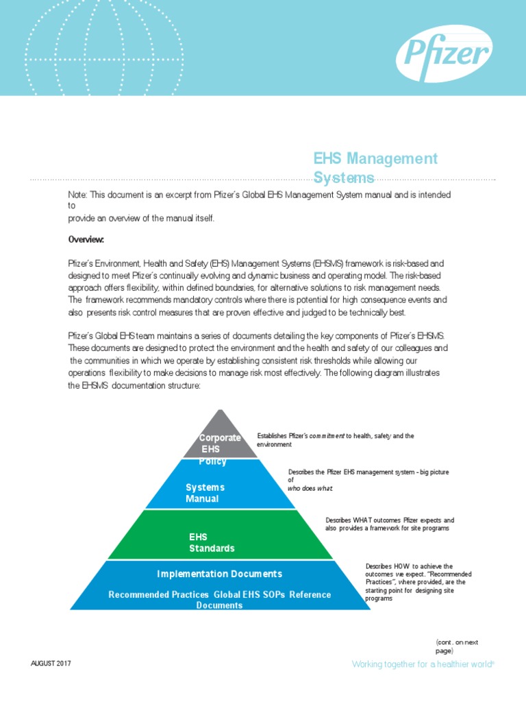 Ehs Pfizer | Download Free PDF | Risk | Risk Management
